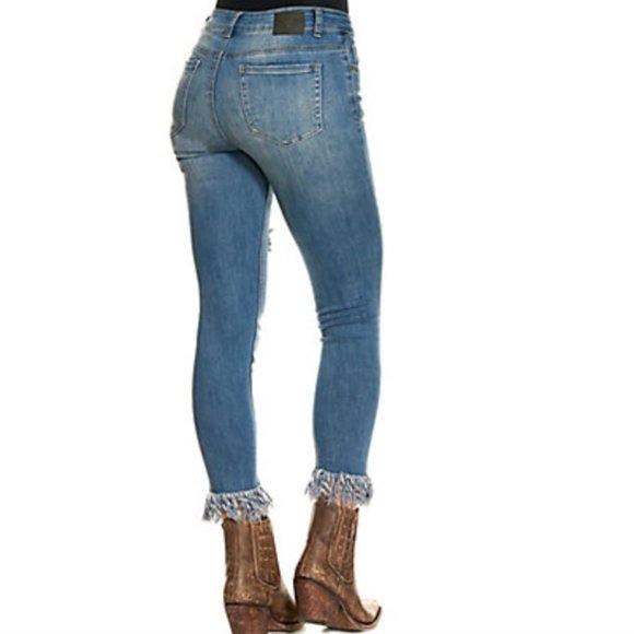 Lucky & Blessed | Jeans | Nwt Lucky Blessed Medium Wash Frayed Ankle ...